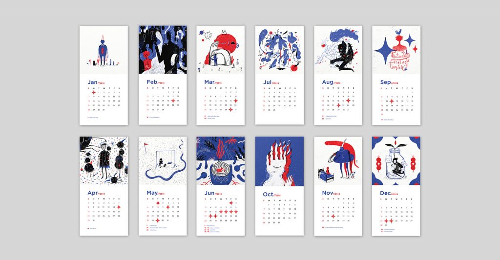 15 calendriers graphiques pour votre inspiration | Webdesigner Trends