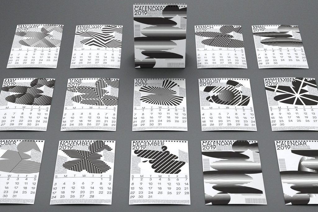15 calendriers graphiques pour votre inspiration | Webdesigner Trends